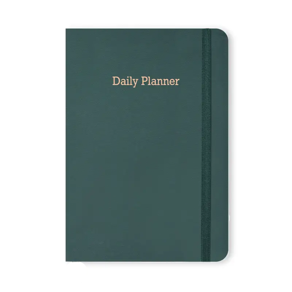 A5 Daily Planner Green Undated - DoodleVerse